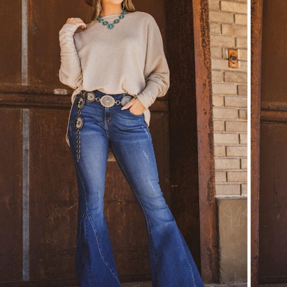 Lucky & Blessed | Jeans | Lucky Blessed Jens Bell Bottom Jeans | Poshmark